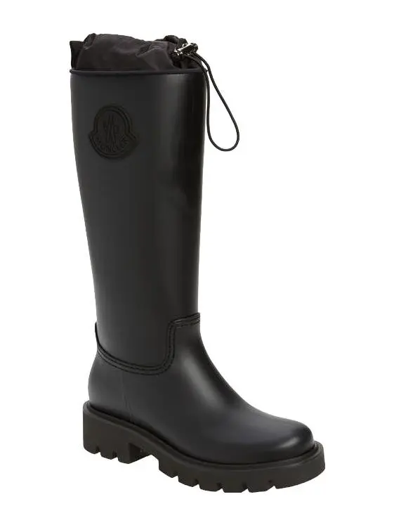 Moncler Kickstream Waterproof Rain Boots - Black