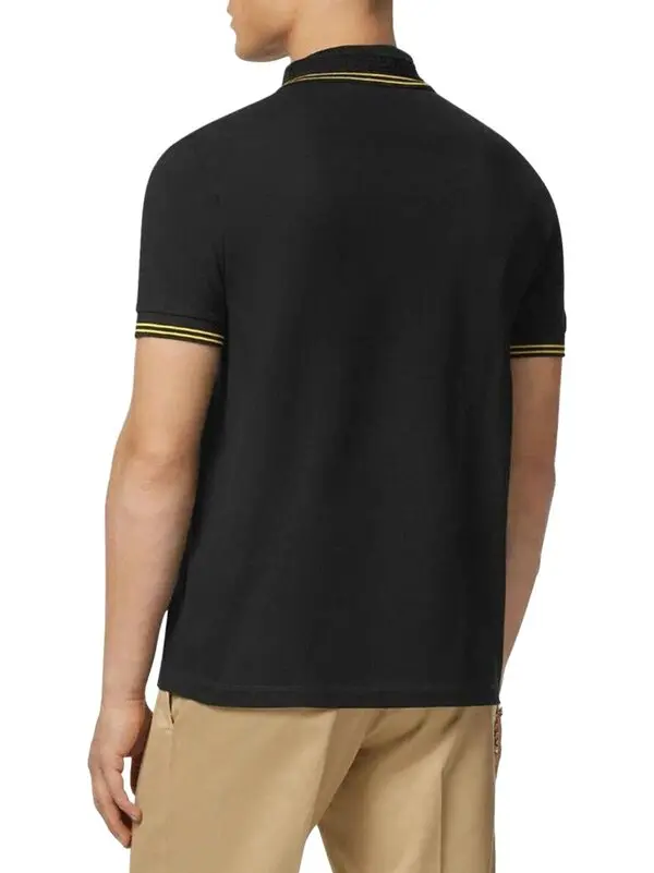 Versace Apos;s Pop Medusa Tipped Polo Shirt - Black