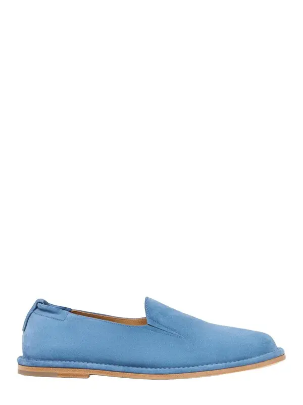 Giorgio Armani Suede Slip-ons - Light Blue
