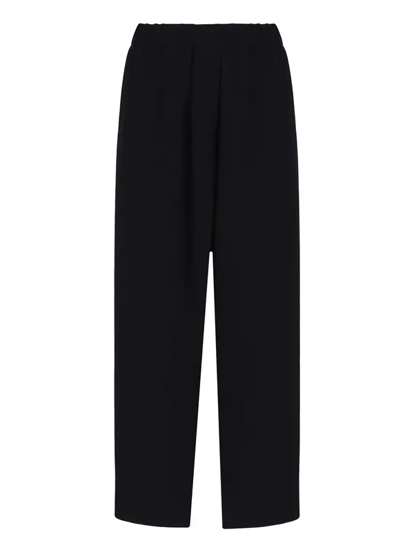 Giorgio Armani Silk-cady Trousers - Black