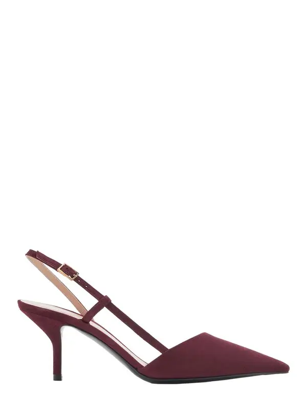 Giorgio Armani Suede Slingbacks - Burgundy