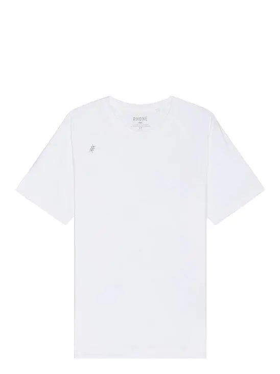 RHONE Reign Short Sleeve Tee In White - Bright White
