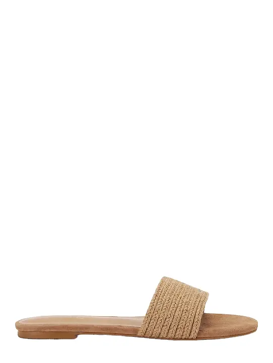 Raye Lilou Raffia Slide Sandals - Natural
