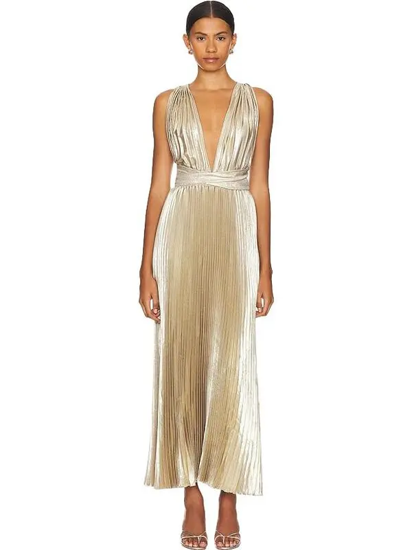 L'IDEE Moderniste Gown - Gold Shimmer