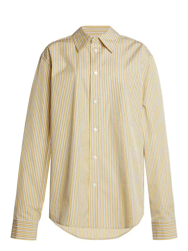 Bottega Veneta Cotton Poplin Shirt - Yellow