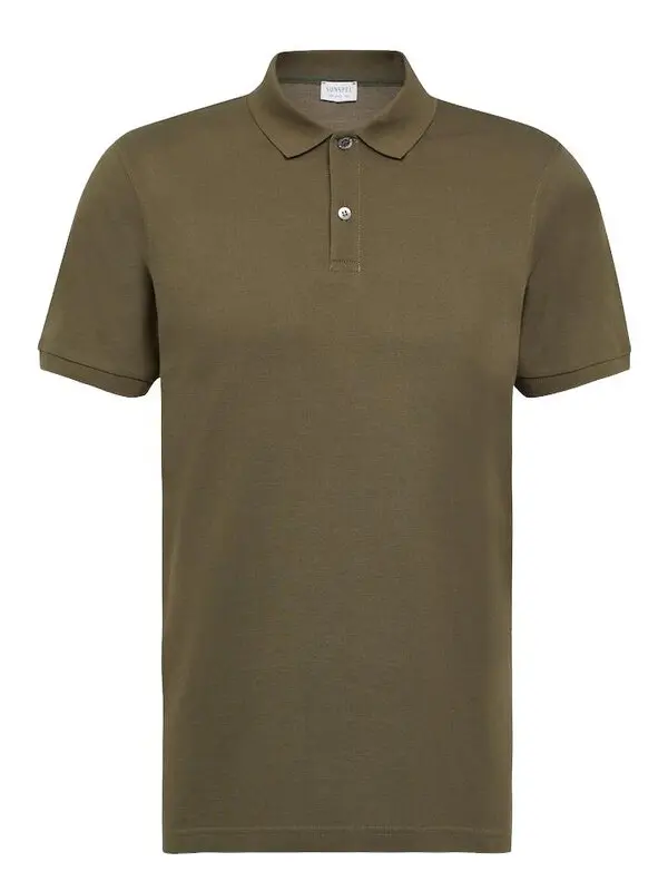 Sunspel Cotton Piqué Polo Shirt - Green