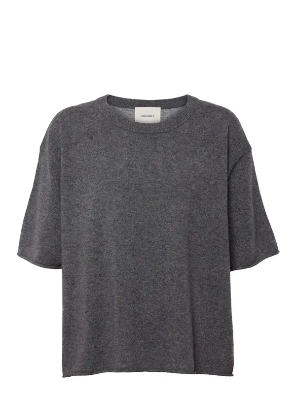 LISA YANG Cila Knitted Cashmere T-shirt - Grey