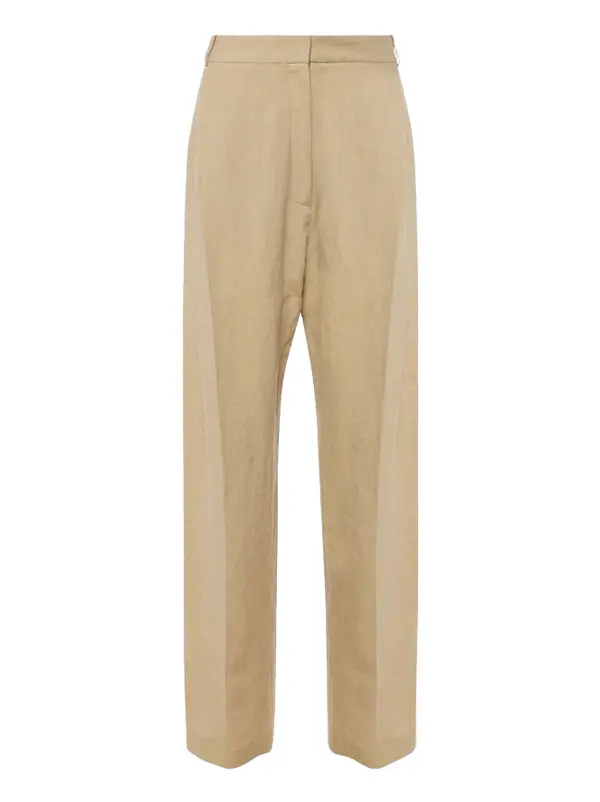 Tove Gabrielle High-rise Wide-leg Linen Pants - Beige
