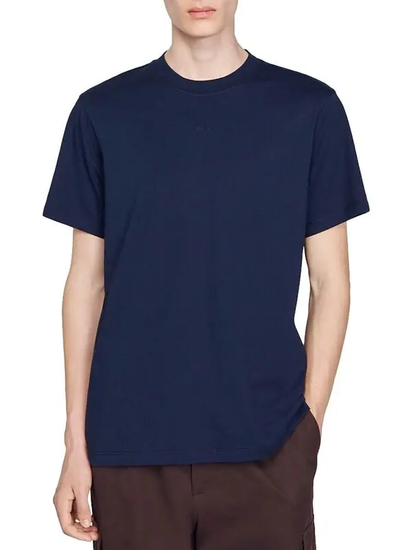 Sandro Short Sleeve Crewneck Tee - Navy Blue