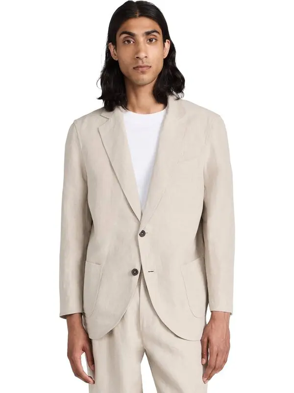 De Bonne Facture Linen Essential Jacket - Undyed Flax