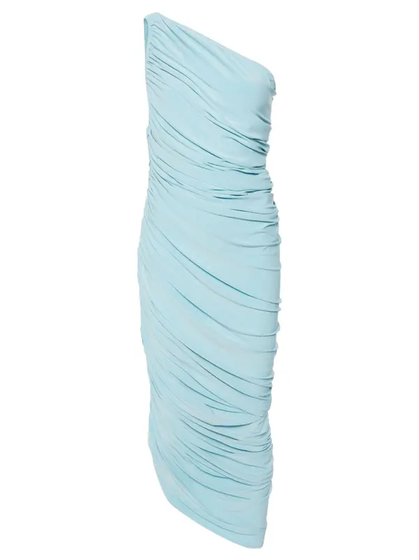Norma Kamali Diana Ruched Gown - Blue