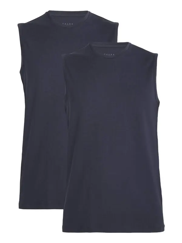 Falke Cotton-blend Daily Comfort Muscle Shirt - Navy