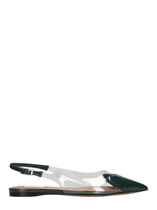 Alaïa Le Coeur Slingback Flats - Green