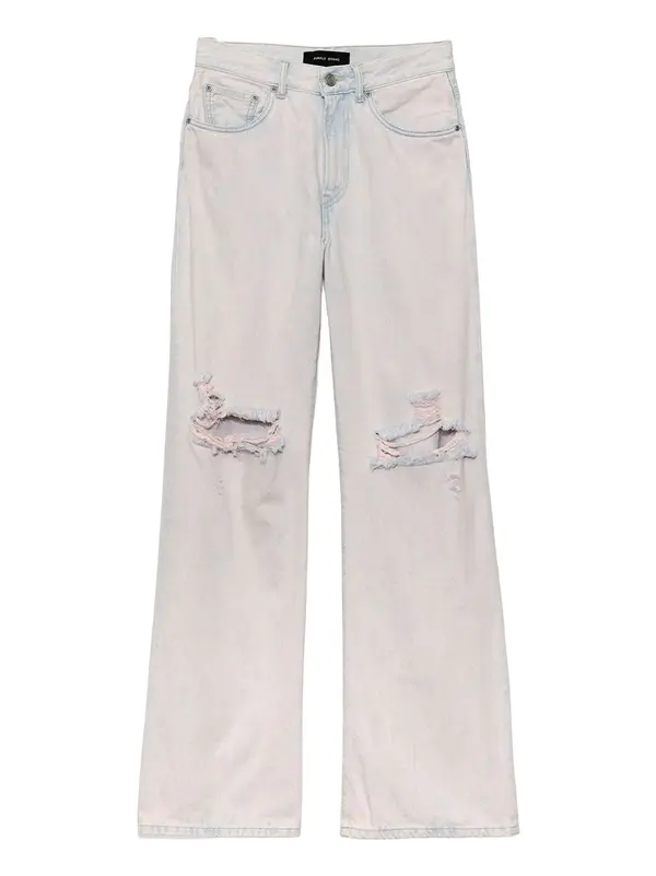 PURPLE BRAND Wide-leg Ripped Jeans - Neutrals