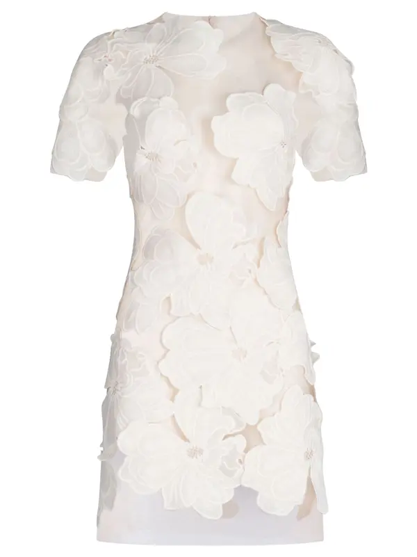 Silvia Tcherassi Hada Semi-sheer Minidress - White
