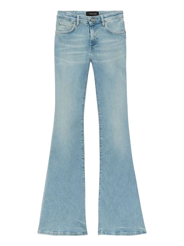 PURPLE BRAND Mid-rise Boot-cut Jeans - Blue