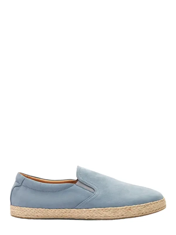 SCAROSSO Miguel Leather Espadrilles - Blue