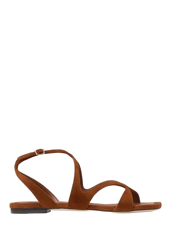 JIMMY CHOO Ayla Flat Sandals - Brown