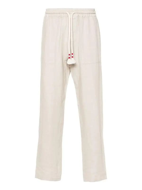 MC2 SAINT BARTH Straight-leg Linen Trousers - Neutrals