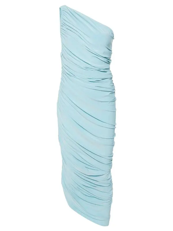 Norma Kamali Diana One-shoulder Gown - Blue