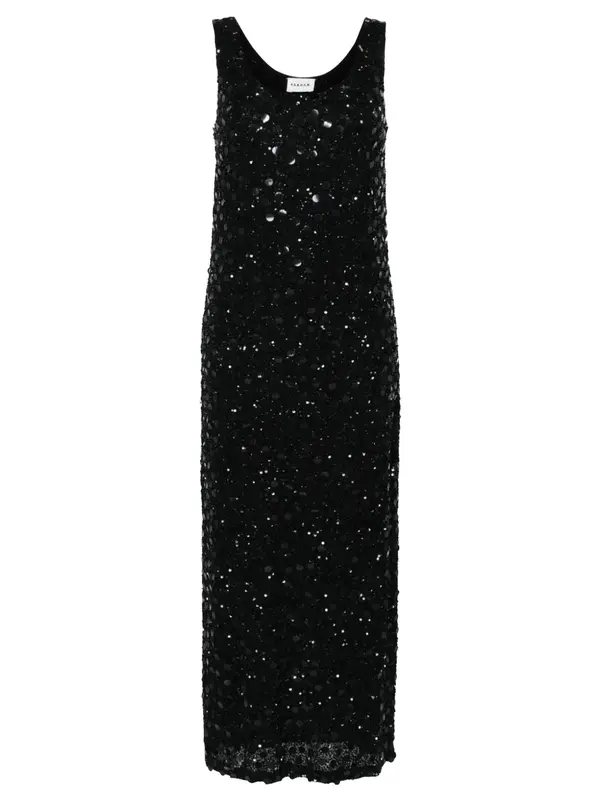 P.a.r.o.s.h Sequinned Midi Dress - Black