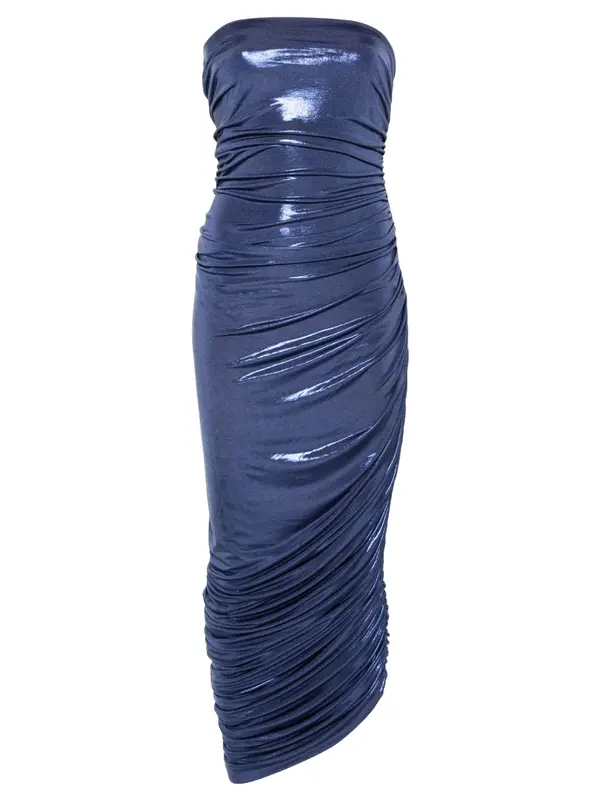 Norma Kamali Diana Strapless Gown - Blue