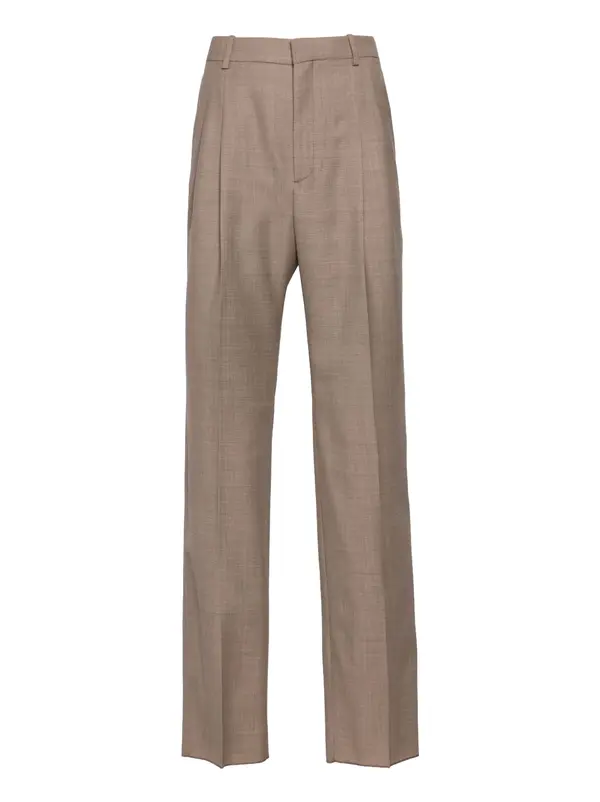 Saint Laurent Pleated Tailored Trousers - Neutrals