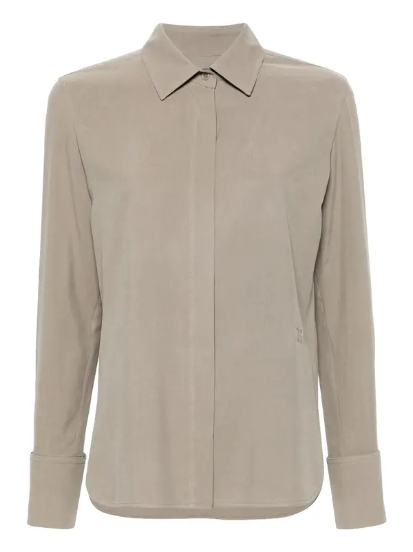 Max Mara Candia Silk Shirt - Neutrals