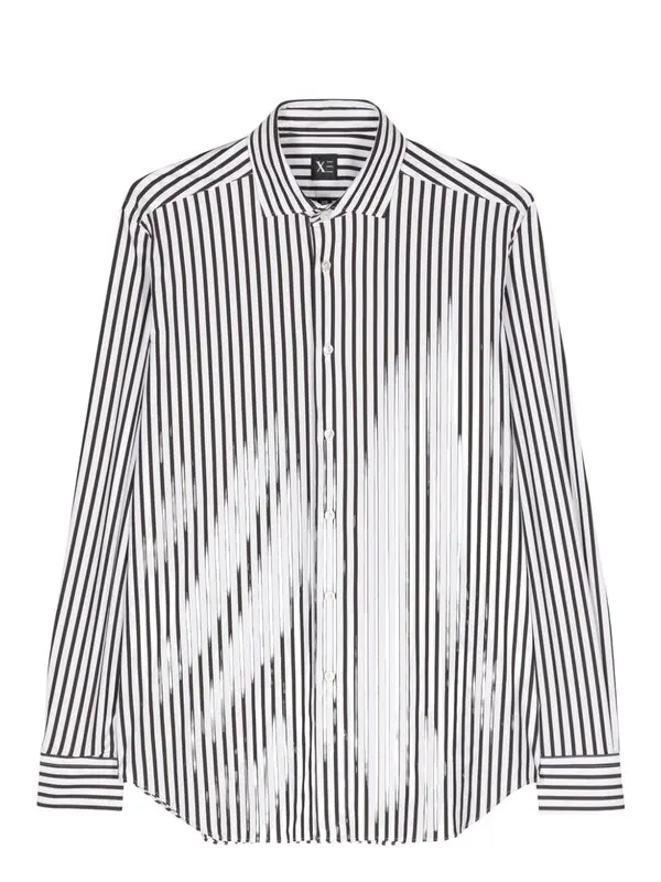 XACUS Striped Longsleeved Shirt - White