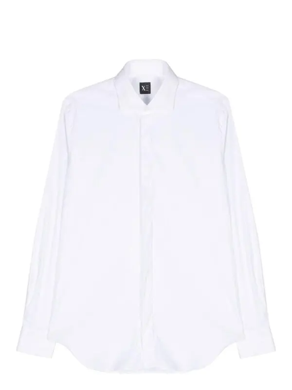 XACUS Cutaway-collar Poplin Shirt - White