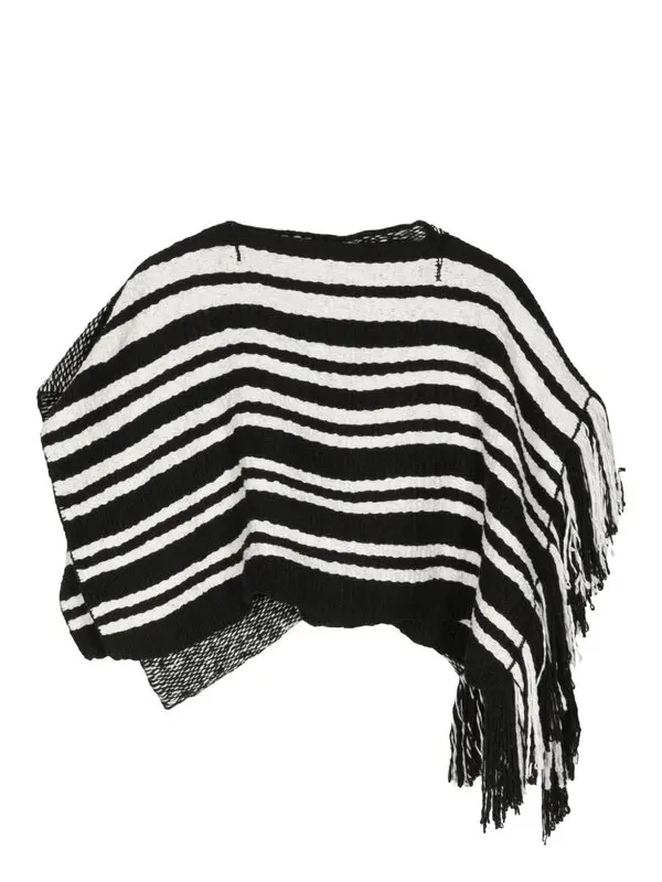 Voz Asymmetric Reversible Cape - Black