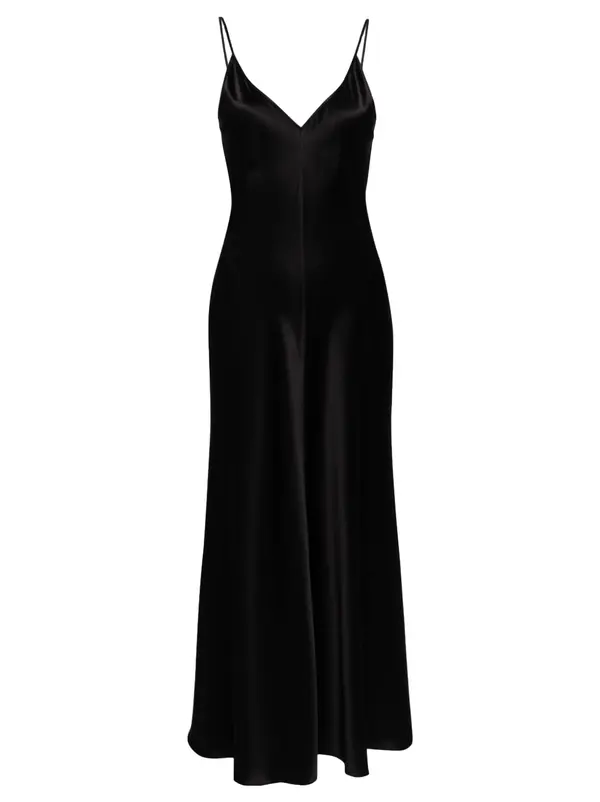 Voz V-neck Slip Dress - Black