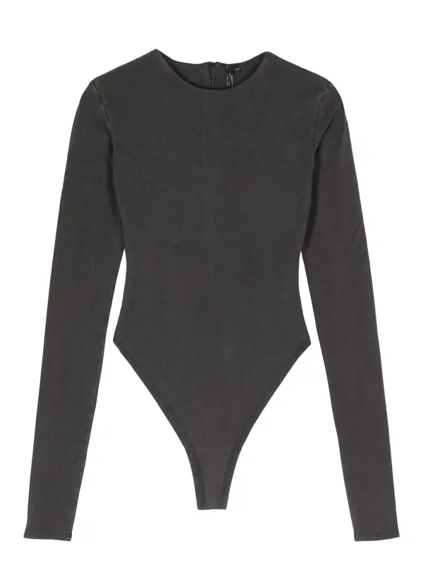 ENTIRE STUDIOS Round-neck Jersey Bodysuit - Black