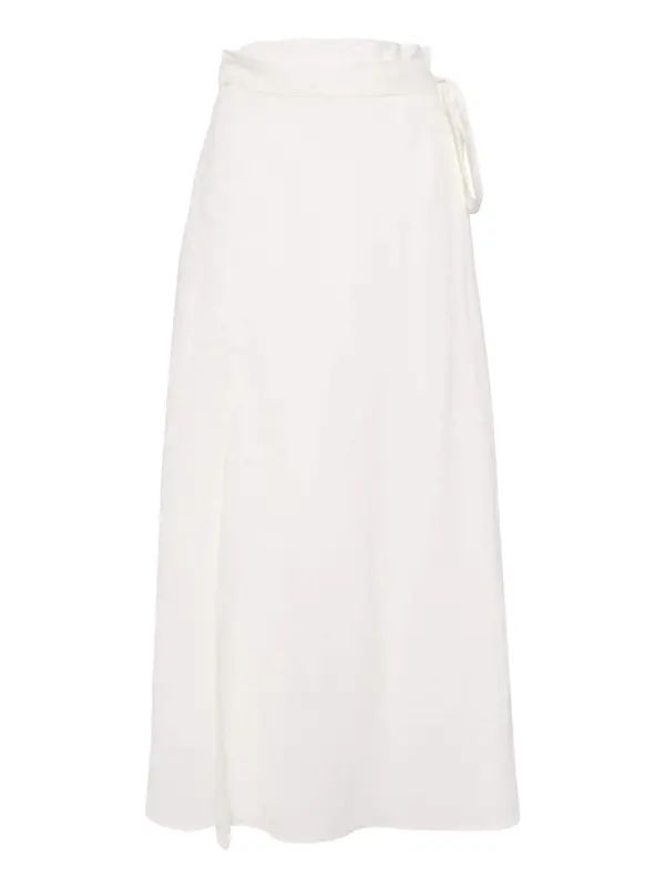Voz High-waisted Wrap Skirt - Neutrals