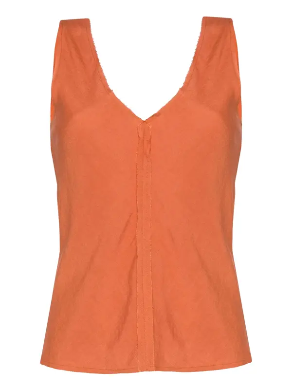 Voz Seam-detailing Top - Orange