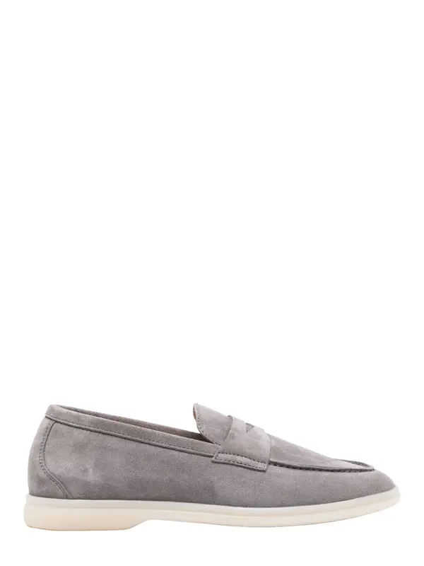 SCAROSSO Luciana Suede Loafers - Grey