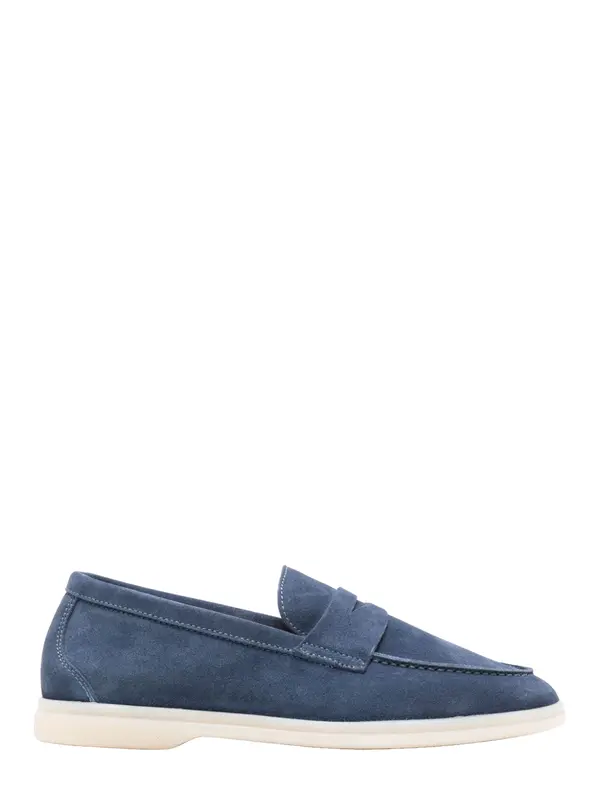 SCAROSSO Luciana Suede Loafers - Blue