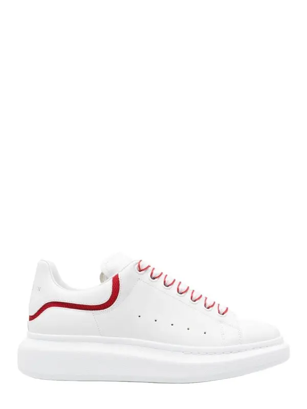 Alexander McQueen Lace-up Leather Sneakers - White