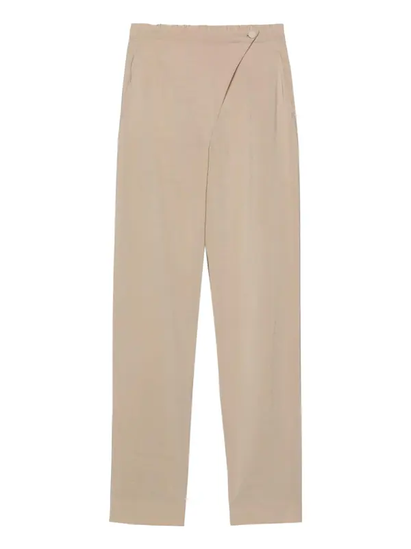 Emporio Armani Overlapping-panel Tapered Trousers - Neutrals