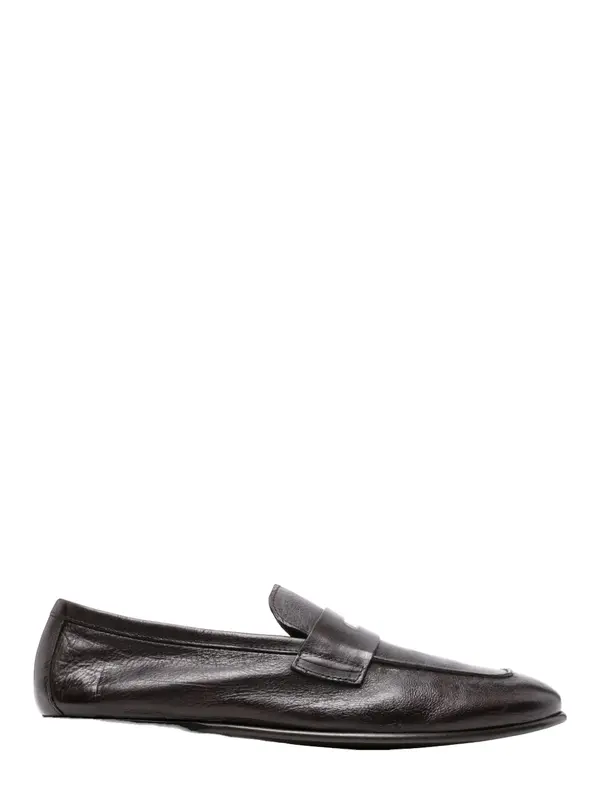 SCAROSSO Gregory Leather Loafers - Brown