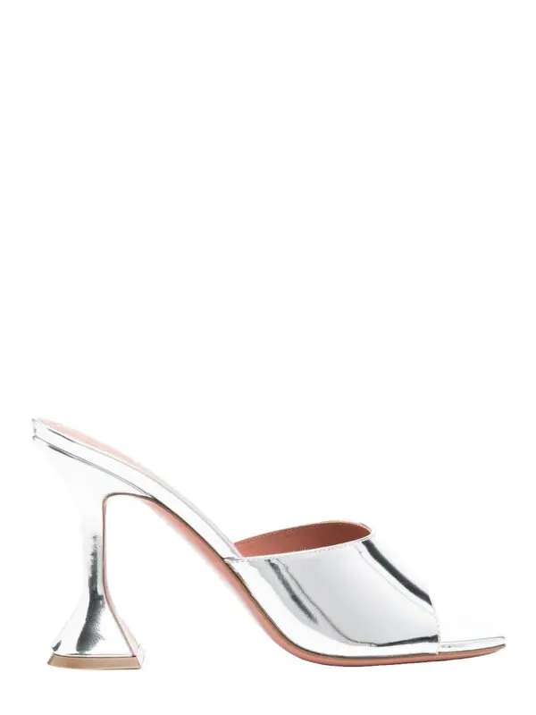 Amina Muaddi 95mm Lupita Sandals - Silver