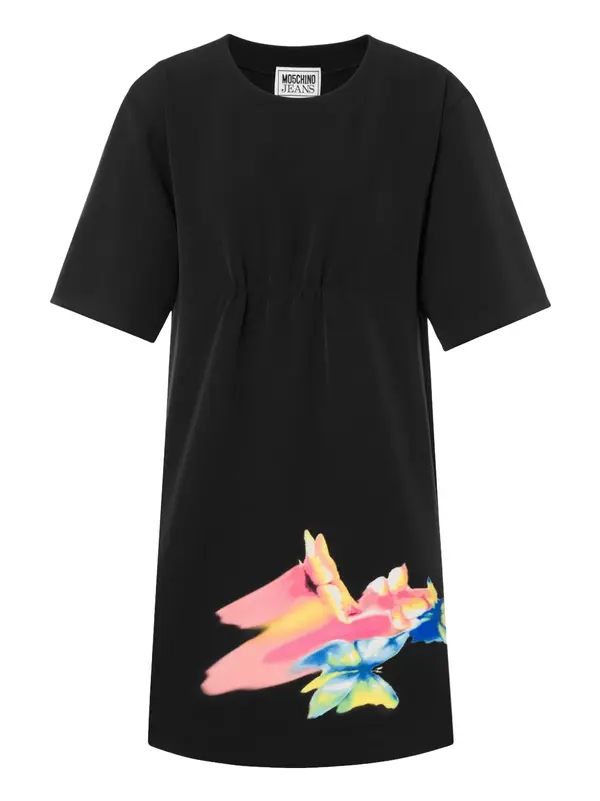Moschino Graphic-print T-shirt Minidress - Black