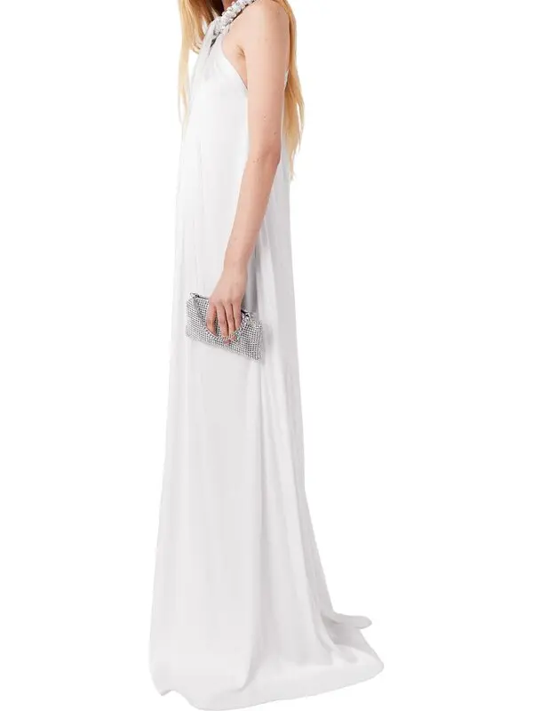 Stella McCartney Crystal Halterneck Maxi Dress - Pure White