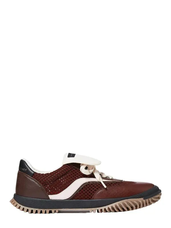 Stella McCartney S-wave Sport Mesh Paneled Sneakers - Wine