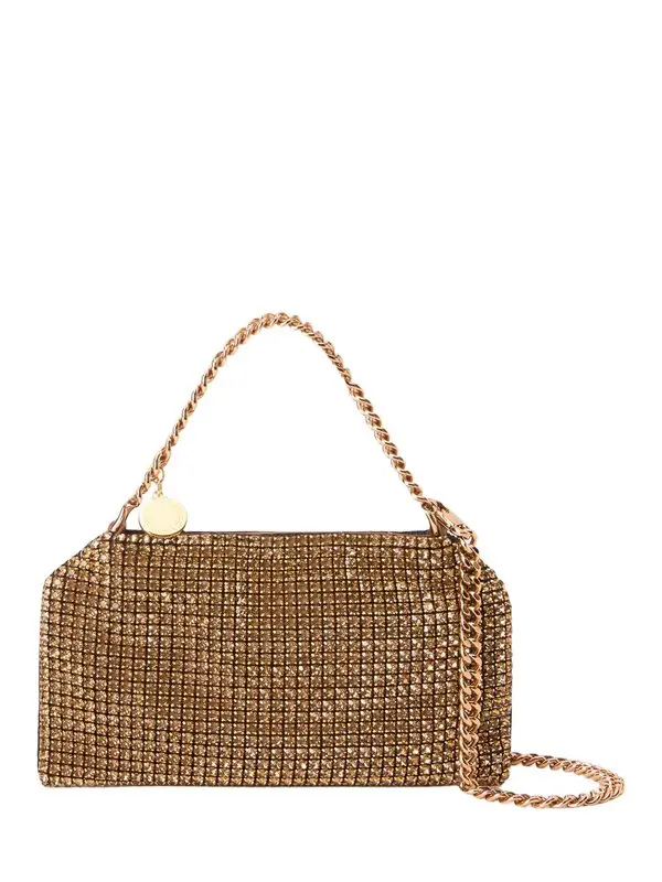 Stella McCartney Falabella Crystal Mesh Crossbody Bag - Metallic Brown