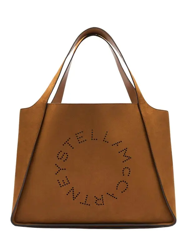 Stella McCartney Logo Tote Bag - Brandy