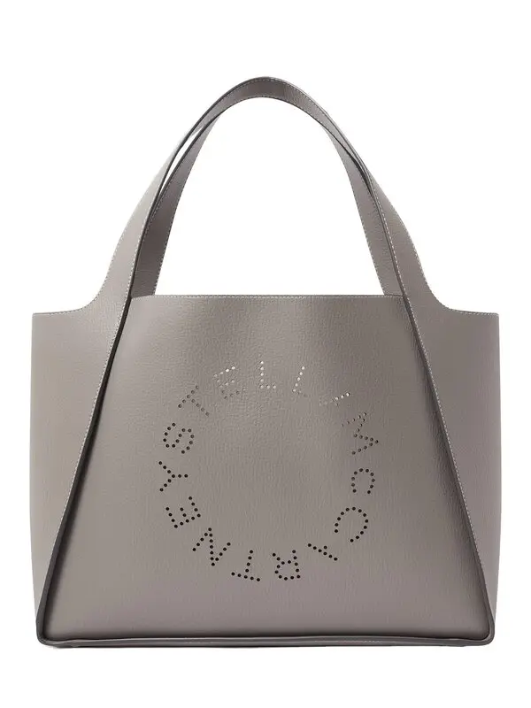 Stella McCartney Logo Tote Bag - Smoke Gray