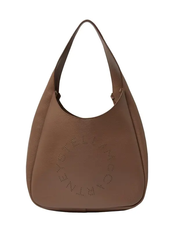 Stella McCartney Logo Slouchy Hobo Tote Bag - Ash