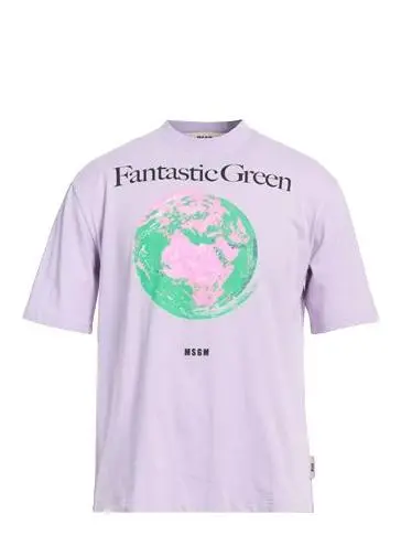 MSGM T-shirt Size Organic Cotton - Purple