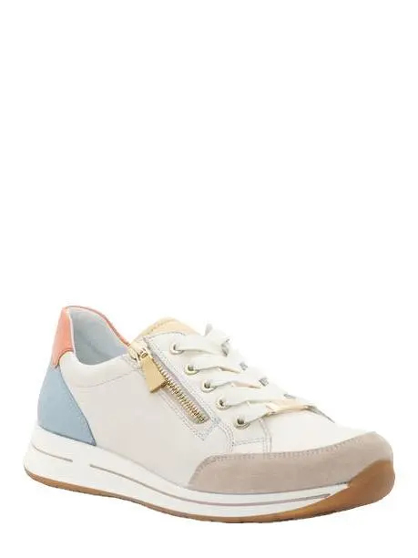 ARA Oleanna Zip Sneaker - Cream/vanilla/aqua